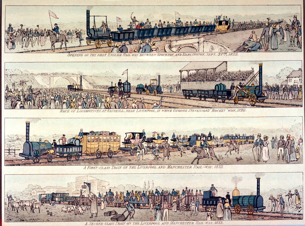 The opening of the Stockton and Darlington railroad, 1825; Locomotive ...
