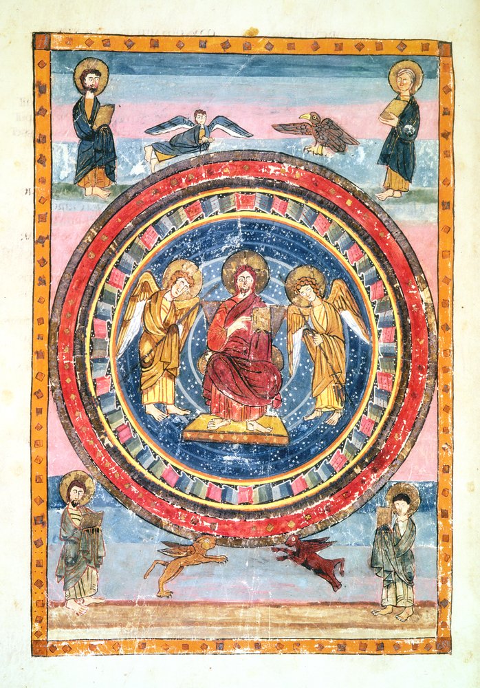 Christ in Majesty with angels and the Four Evangelists, executed at ...