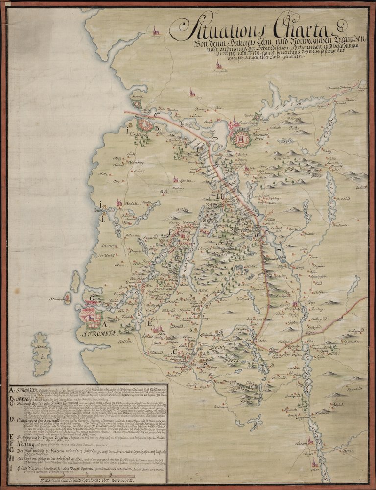 Situations Map of the Bahuus Fief and Norwegian Borders
