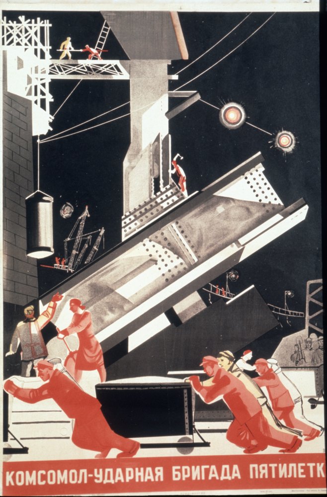 Poster from the Late 1920s or Early 1930s: Komsomol is the Shock ...