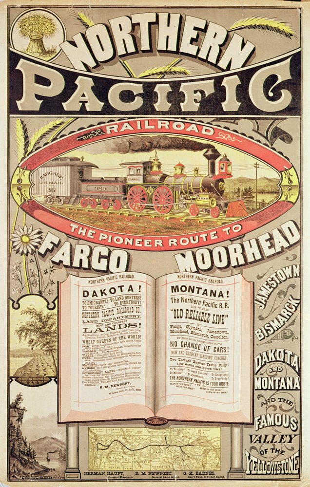 Advertisement for the Northern Pacific Railroad