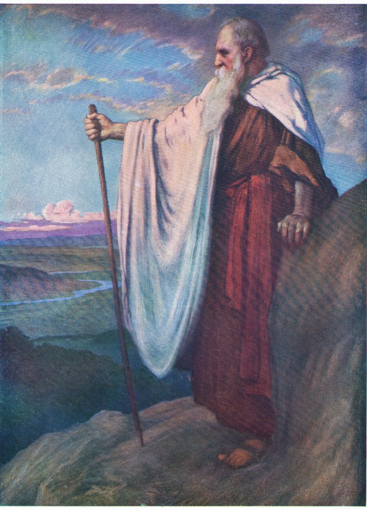The death of Moses, from The Bible Picture Book published by Thomas ...