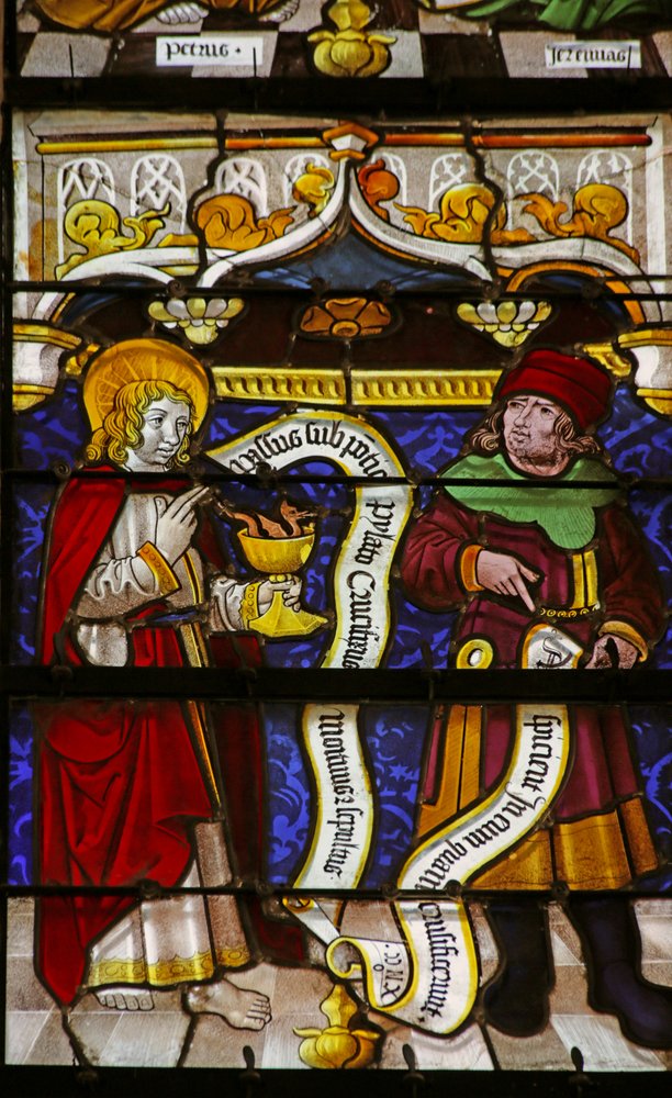 Window depicting Saint John and the Prophet Zachariah