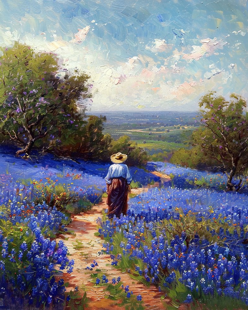 Lavender Field with Scenic Overlook by F. Abderrahim