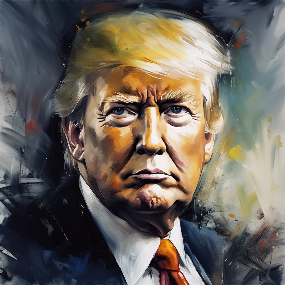 Donald Trump Painting by F. Abderrahim: Buy fine art print