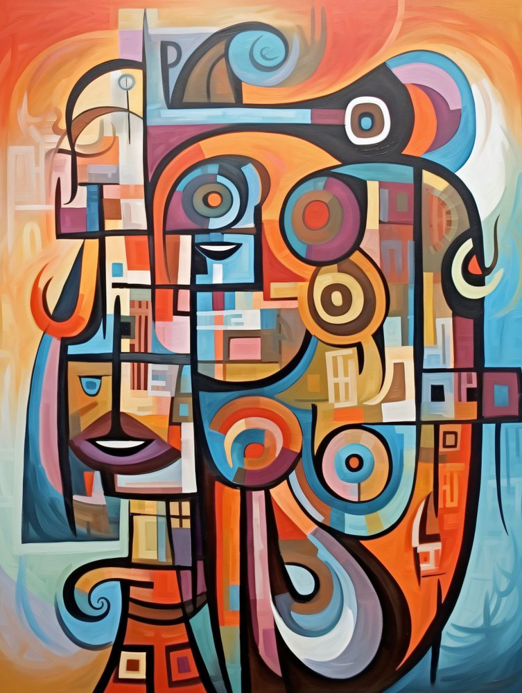Beautiful cubism graffiti by F. Abderrahim: Fine art print