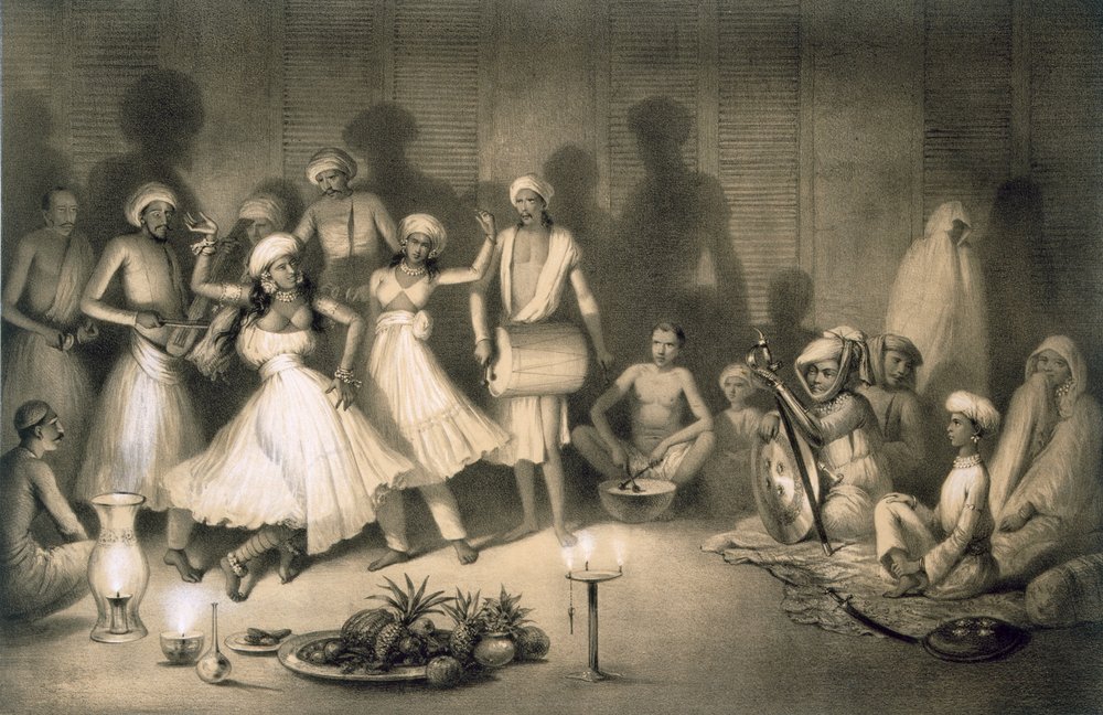 Dance of Nautch Girls, from 'Voyages in India'