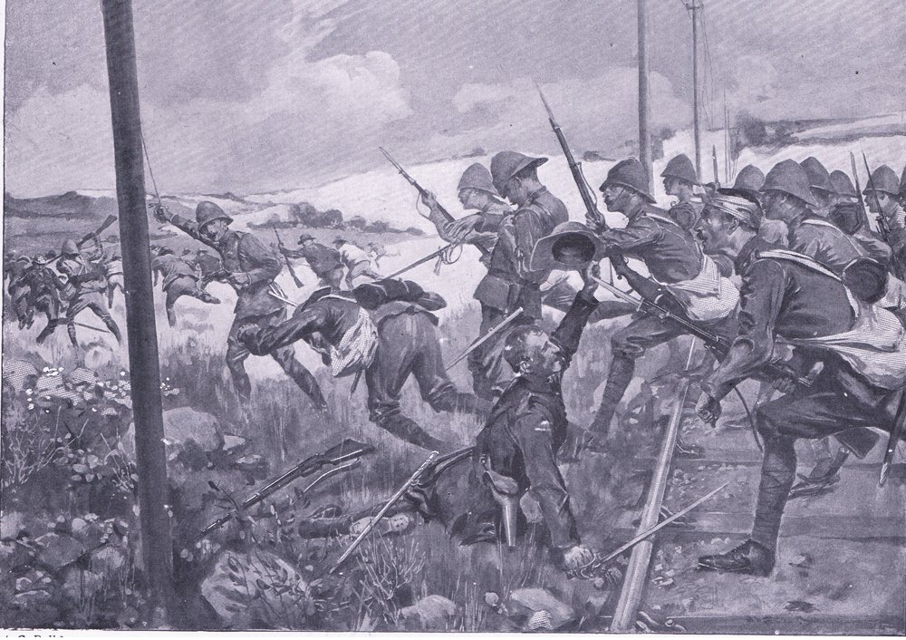 Charge of the Scots Fusiliers at Frederikstad (illustration from After ...