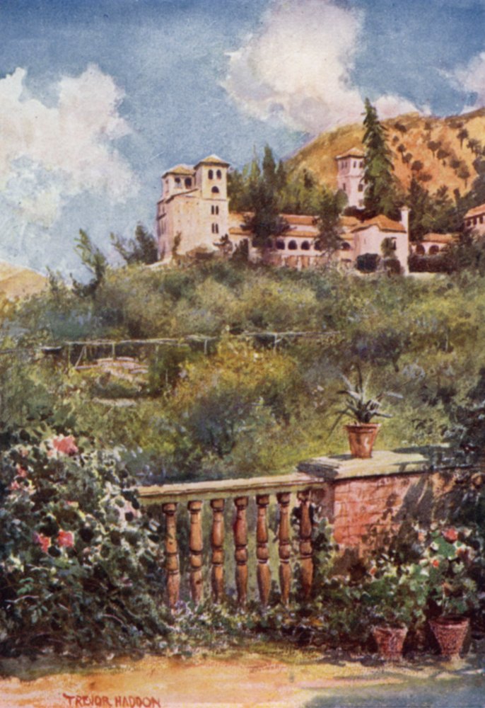 Granada, View of the Generalife by A. Trevor Haddon