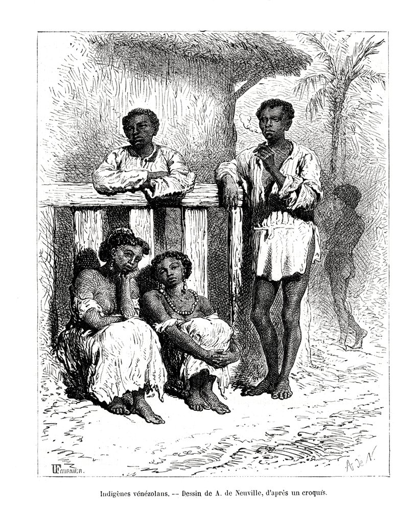 Indigenous People, Venezuela, 19th Century by A. de Neuville