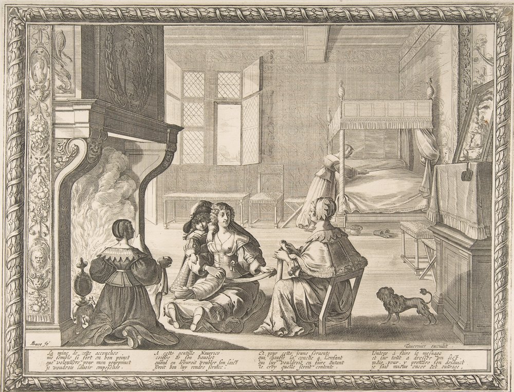 Visit of the Nursemaid by Abraham Bosse: Fine art print