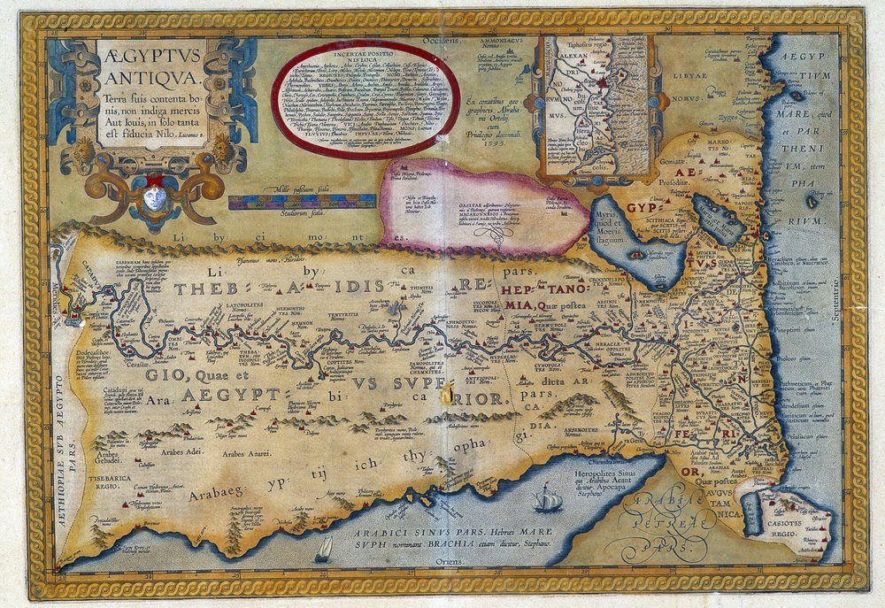 Map of Ancient Egypt - by Abraham Ortelius, Antwerp