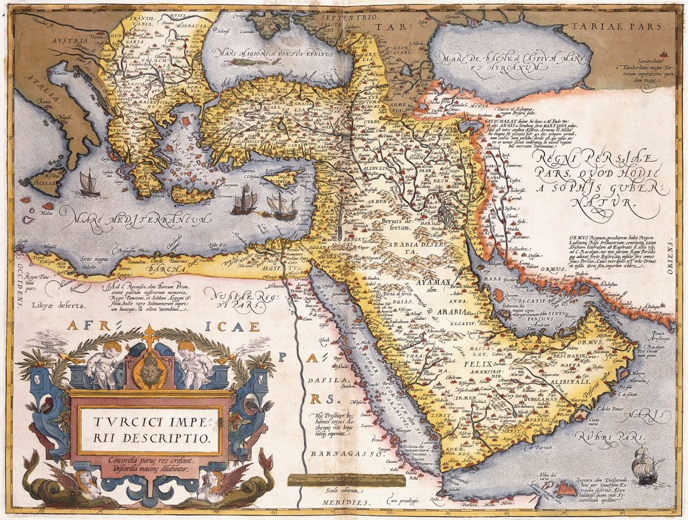 Map of the Turkish Empire by Abraham Ortelius