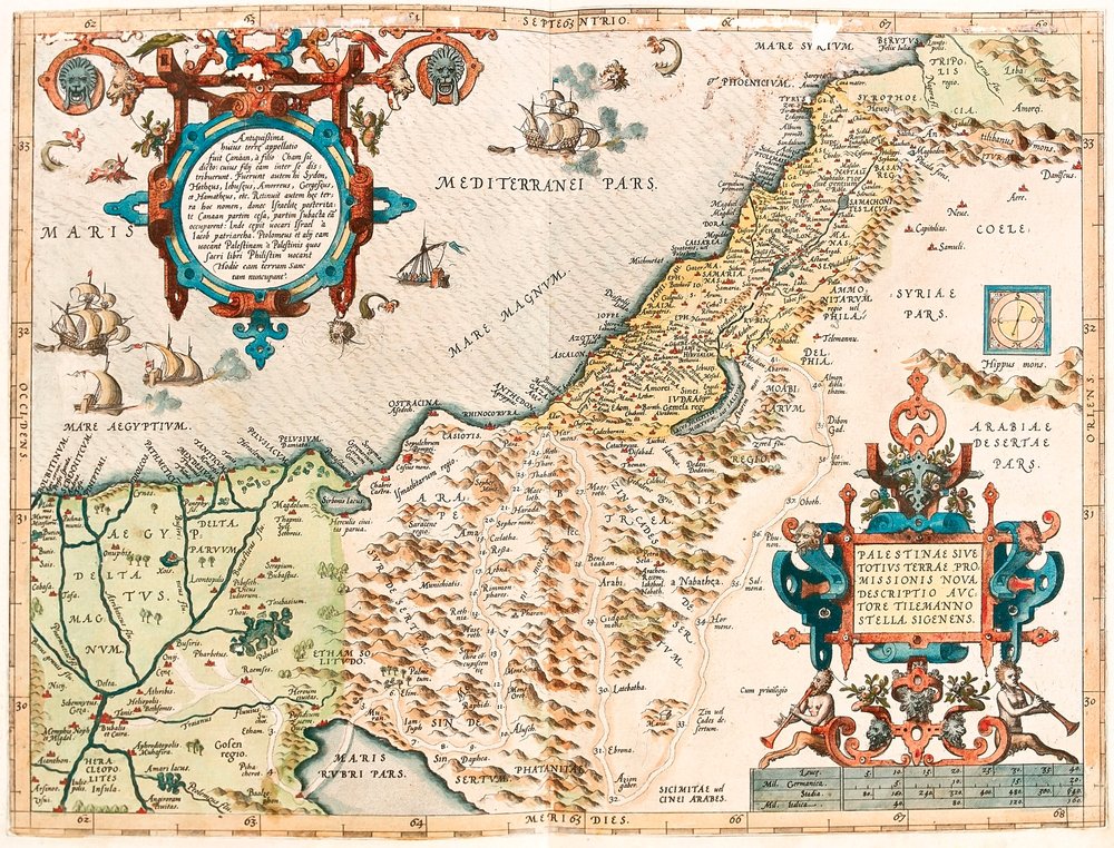 Geography Map of the Territory of Palestine from 'Theatrum Orbis ...