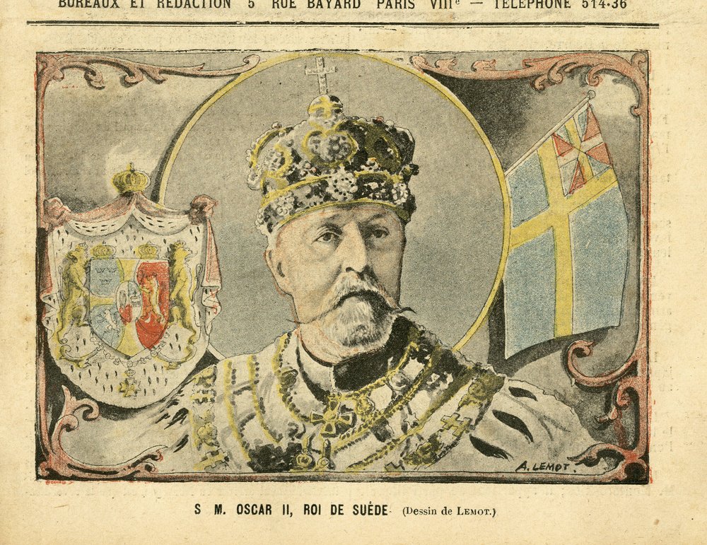 Illustration of Achille Lemot in Le Pelerin - His Majesty Oscar II ...