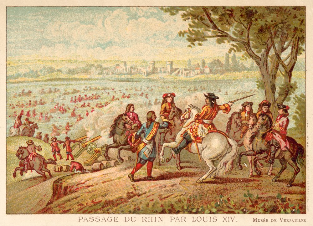 Louis XIV of France crossing the Rhine, 1672