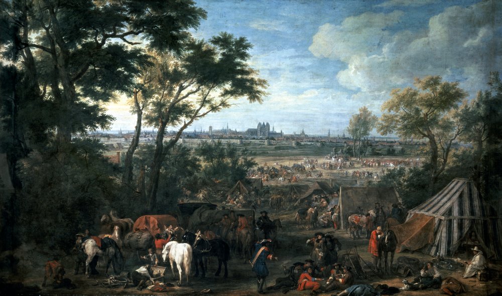 Army of Louis XIV laying siege on Tournai, by Adam Frans van der Meulen ...