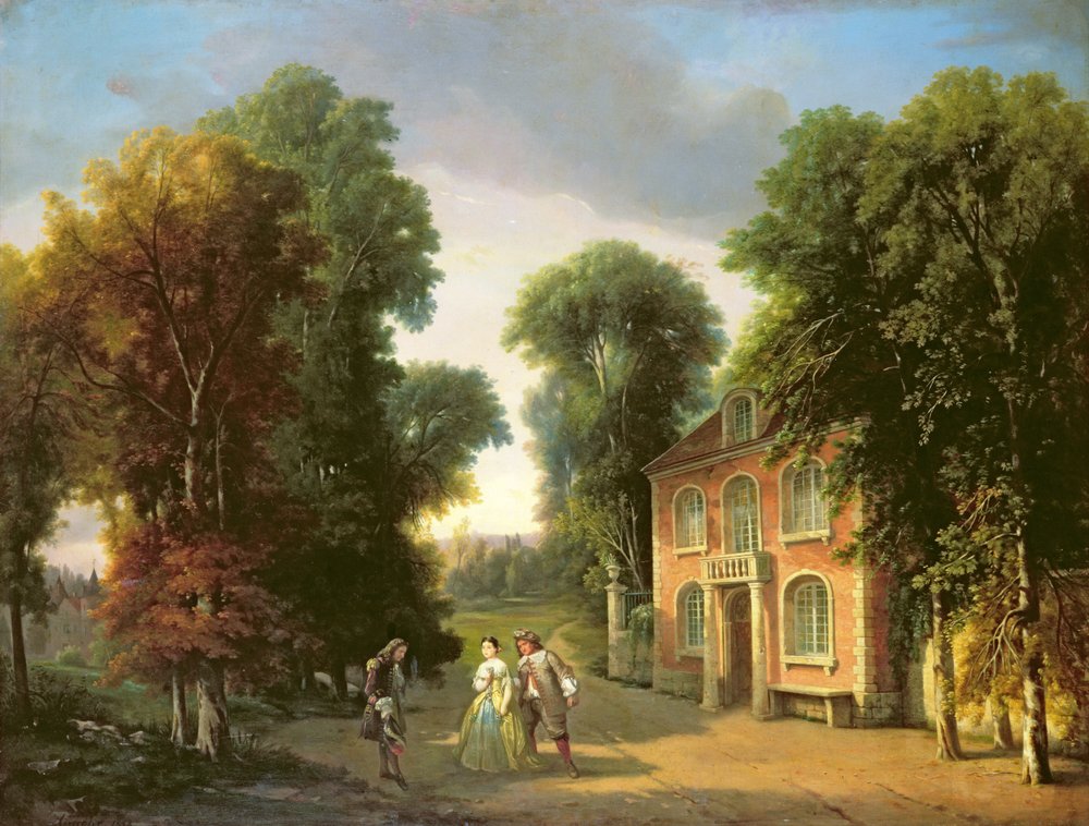 A Scene from Georges Dandin by Moliere by Adolphe Mirecourt