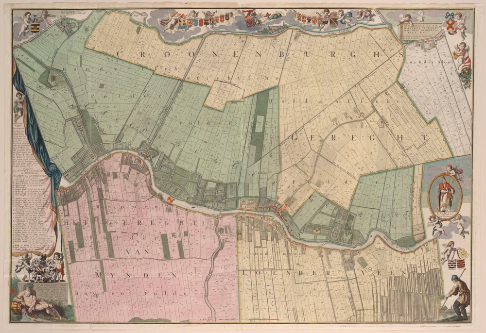 New Map of Mynden and the Loosdrecht by Adriaan van der Laan
