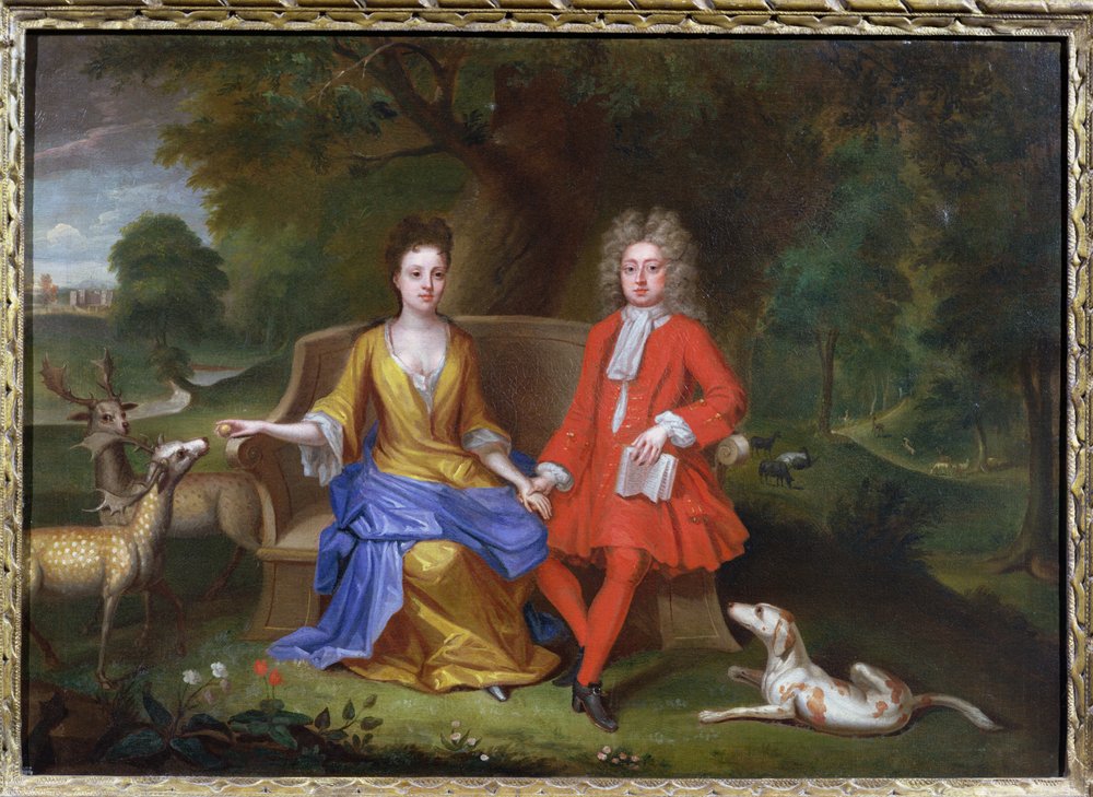 Portrait of Sir Charles Shuckburgh and his wife, Diana, with Shuckburgh ...