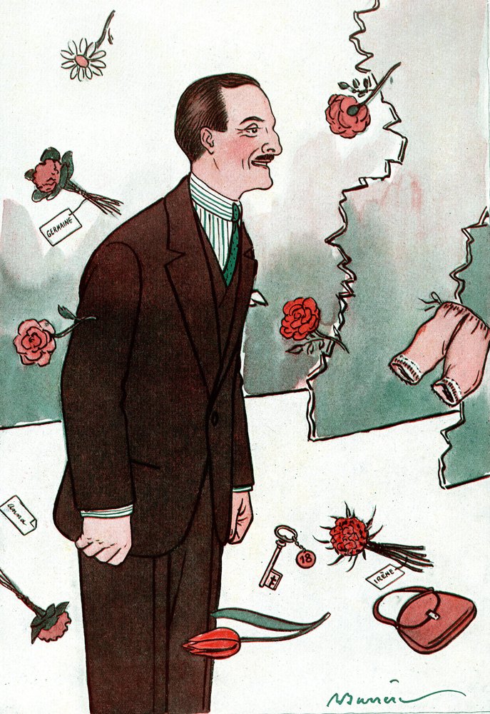 Cartoon depicting the French comedian Victor Boucher - Drawing by ...