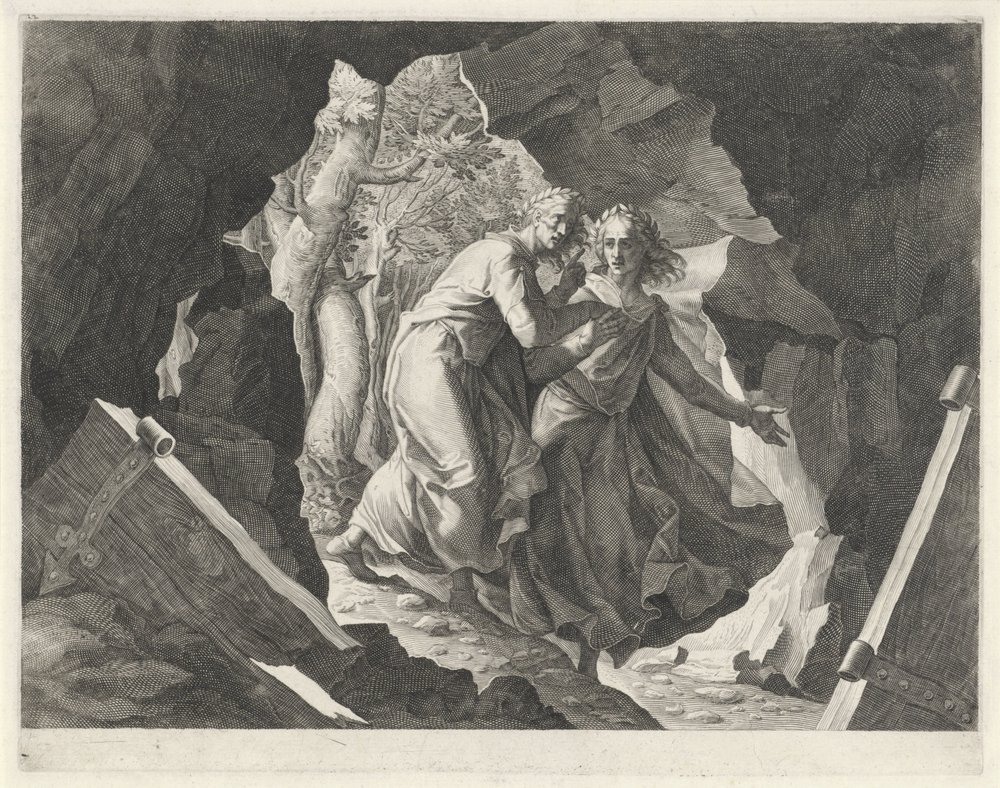 Dante and Virgil Entering Hell through a Gate