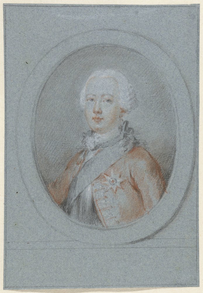 Portrait of a Man with Sash and Knight's Order, Facing Right in Oval