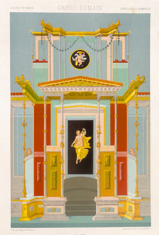 Greco-Roman Style, plate VIII from 'Polychrome Ornament' engraved by F ...