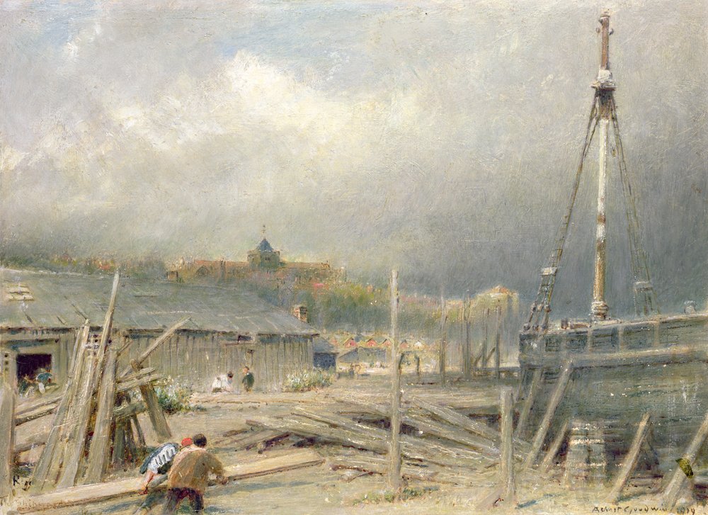 Boat Building, Rye by Albert Goodwin: Buy fine art print