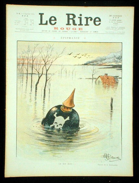 The King Drinks, front cover of Le Rire Rouge, 9 January 1915