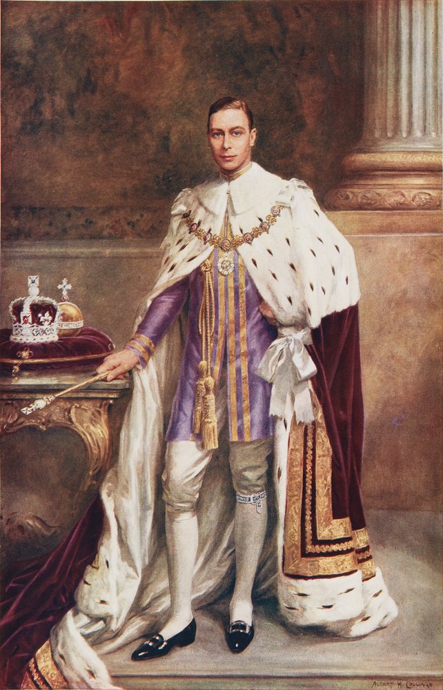 King George VI in coronation robes by Albert Henry Collings