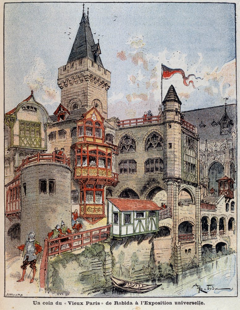 A corner of Robida's Old Paris at the World Exhibition. Cover The ...