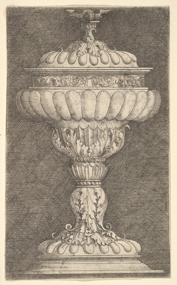 Covered Goblet with a Winged Ball on Top
