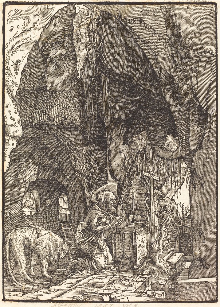 Saint Jerome in a Cave by Albrecht Altdorfer