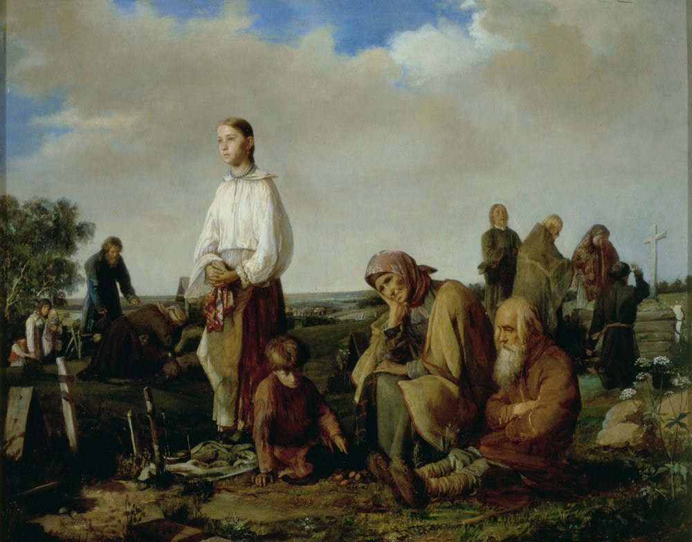 The Wake at the Cemetery by Aleksei Ivanovich Korzukhin
