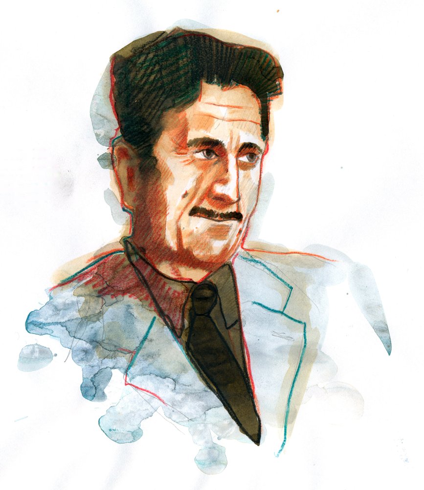 Portrait of English writer and journalist George Orwell