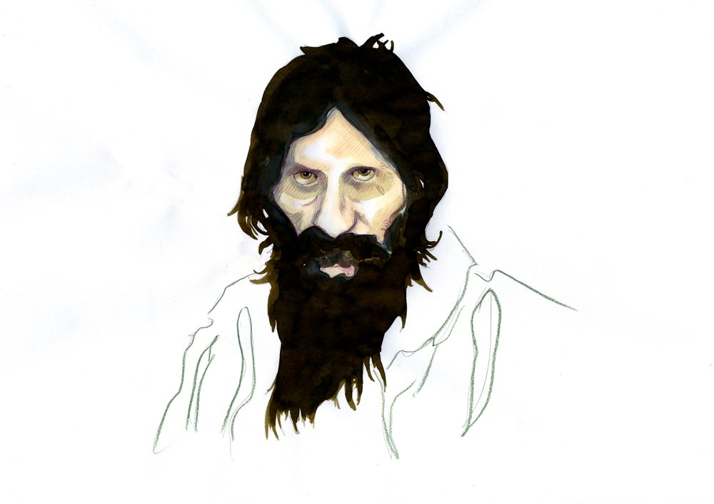 Portrait of Grigori Rasputin by Alessandro Lonati