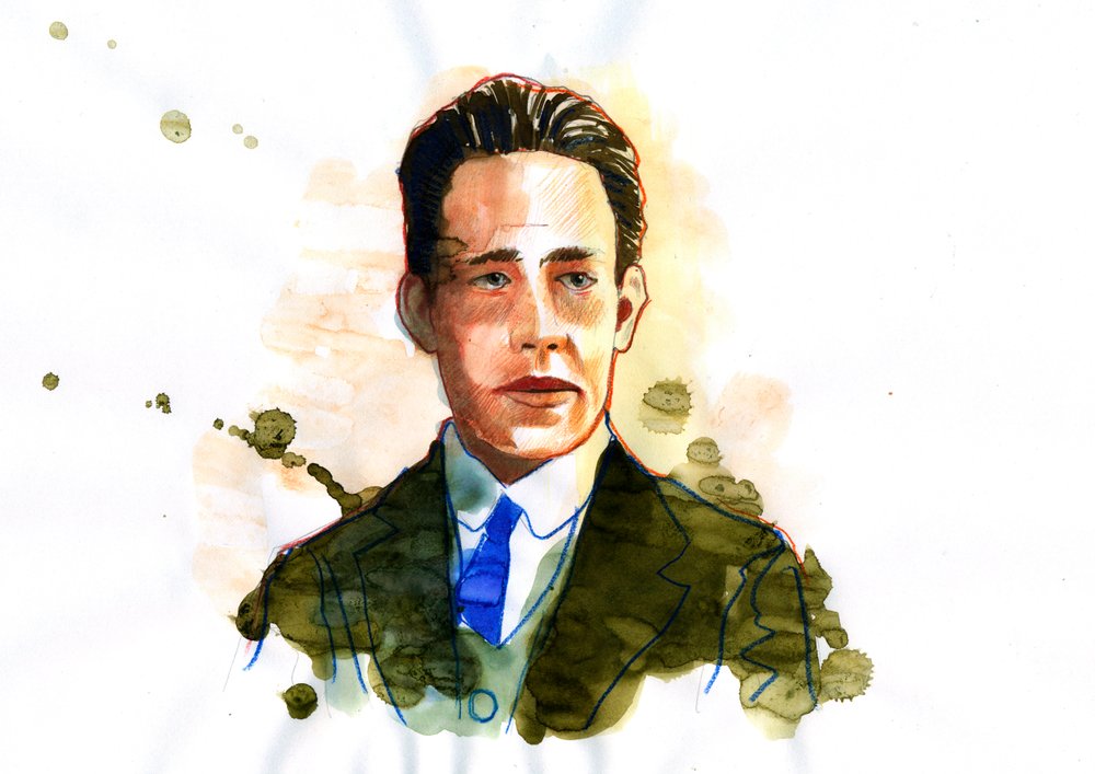 Portrait of Niels Bohr, Danish physicist