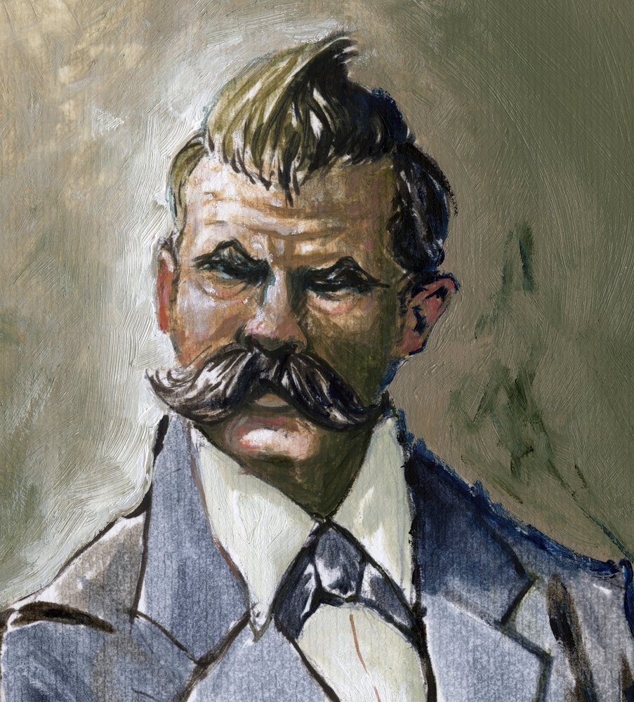Portrait of the German philosopher Friedrich Nietzsche