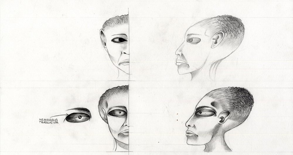 Study of the Face of an Alien from Mars by Alessandro Lonati