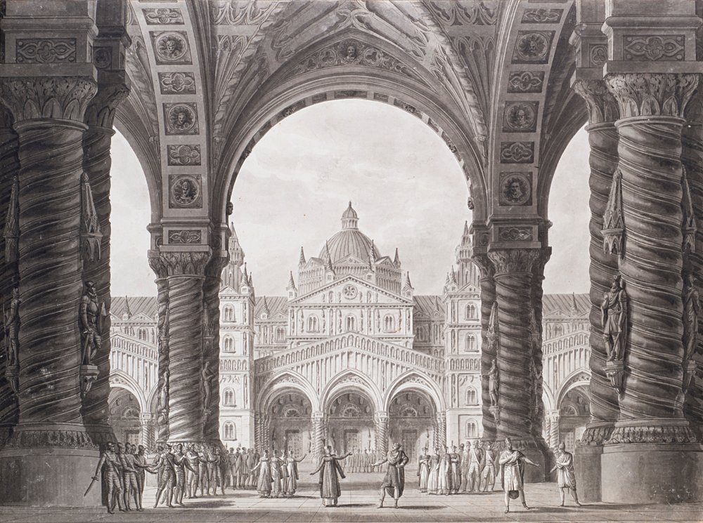 Stage design for the Opera seria I due Valdomiri by Peter Winter ...
