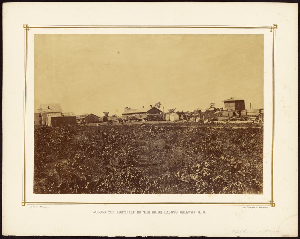 Depot, Lawrence, Kansas by Alexander Gardner