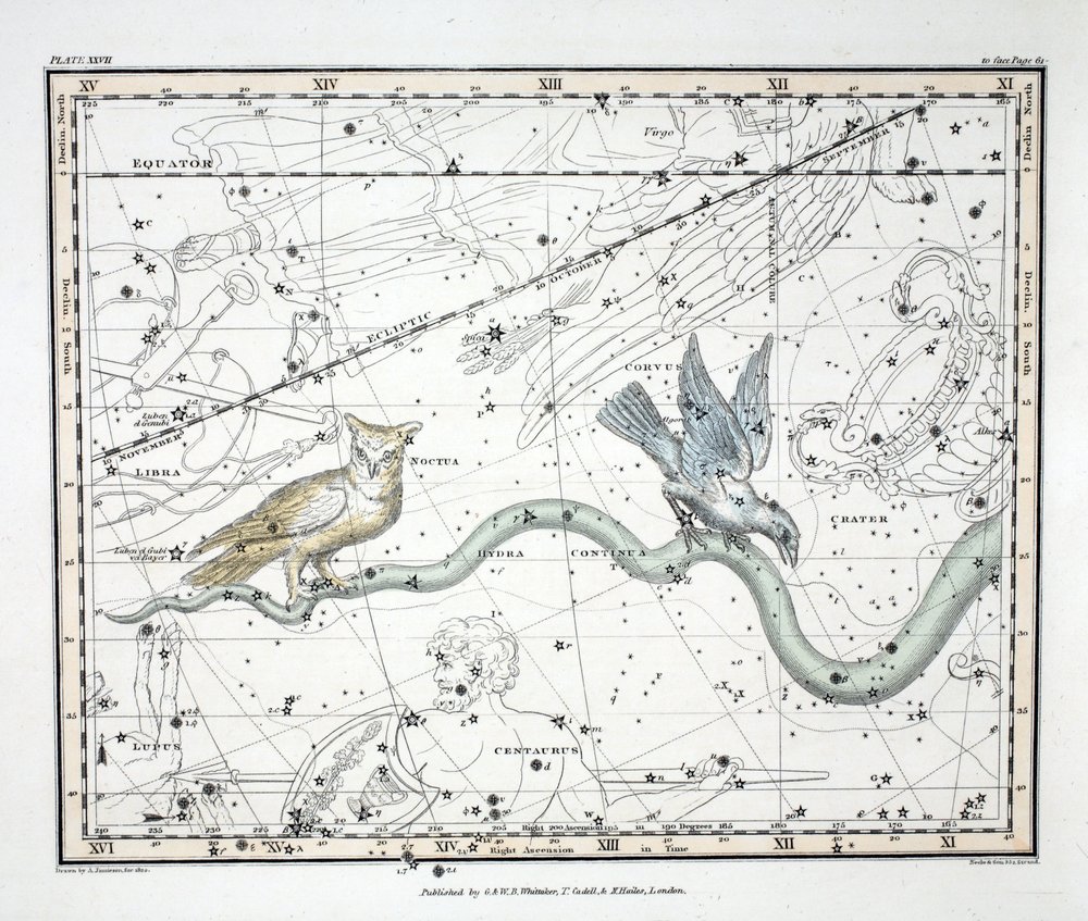 The Constellations (Plate XXVII) Hydra Continua, Crater, Covus ...