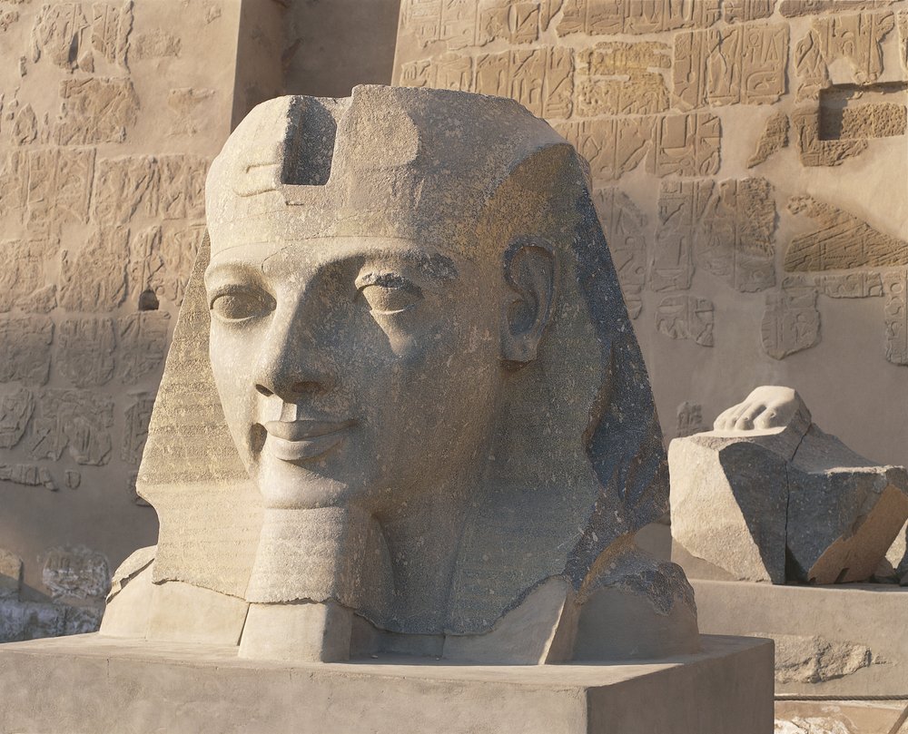 Colossal head of pharaoh by Nicolas Toussaint Charlet