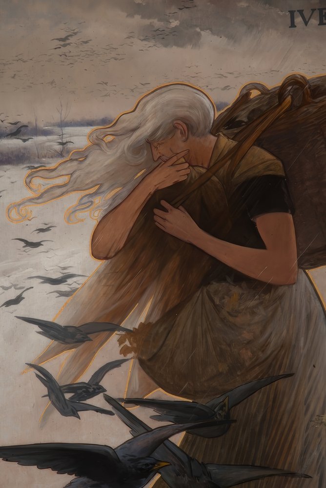 Allegory of Winter by Alexandre de Riquer: Fine art print