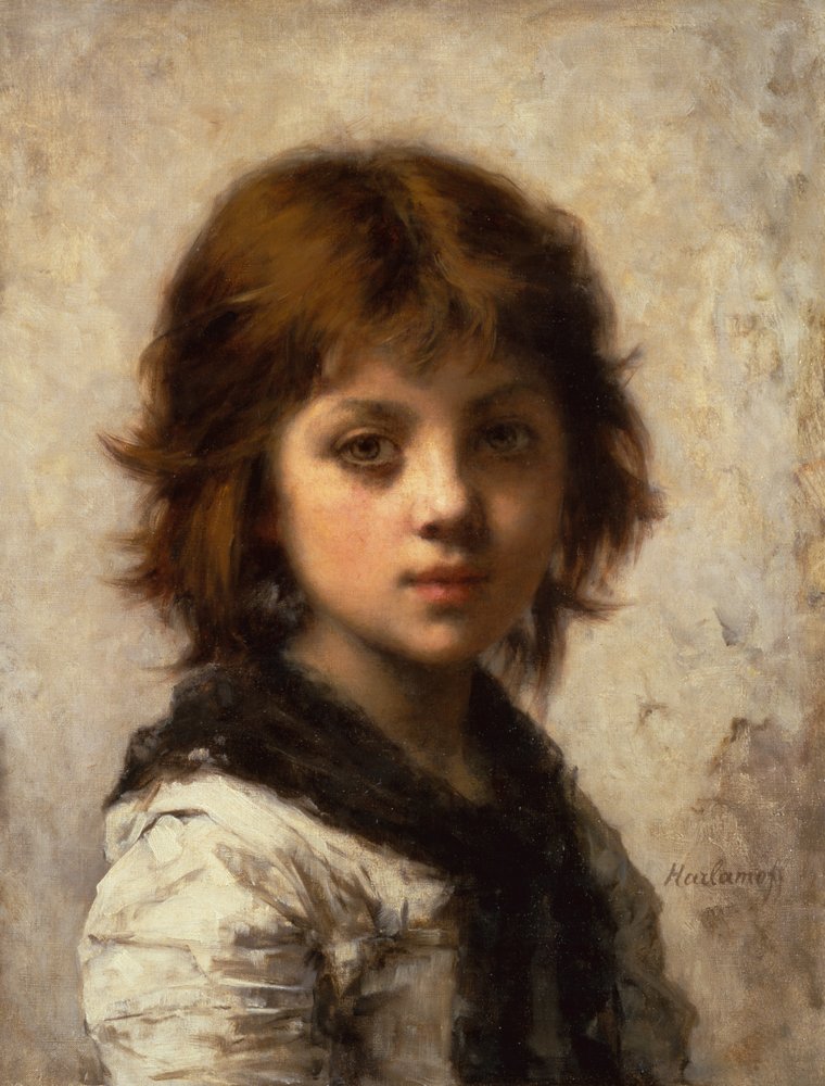 Young Girl by Alexei Alexevich Harlamoff: Fine art print