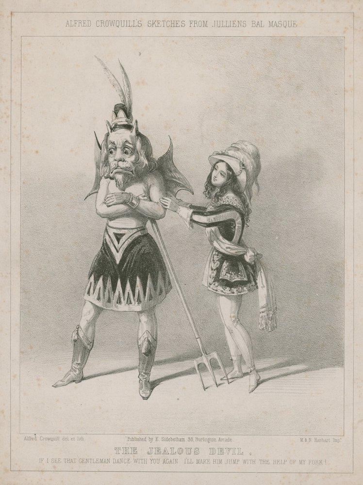 Alfred Crowquill's Sketches from Julliens Bal Masque: The Jealous Devil