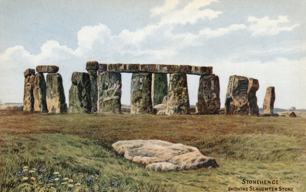 Stonehenge, Showing Slaughter Stone by Alfred Robert Quinton