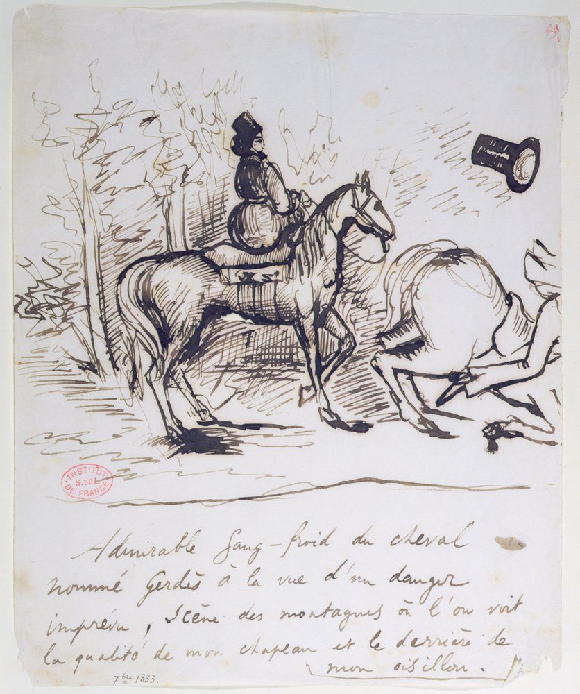 George Sand's Horse Displaying Sangfroid Behind the Stumbling Horse of ...
