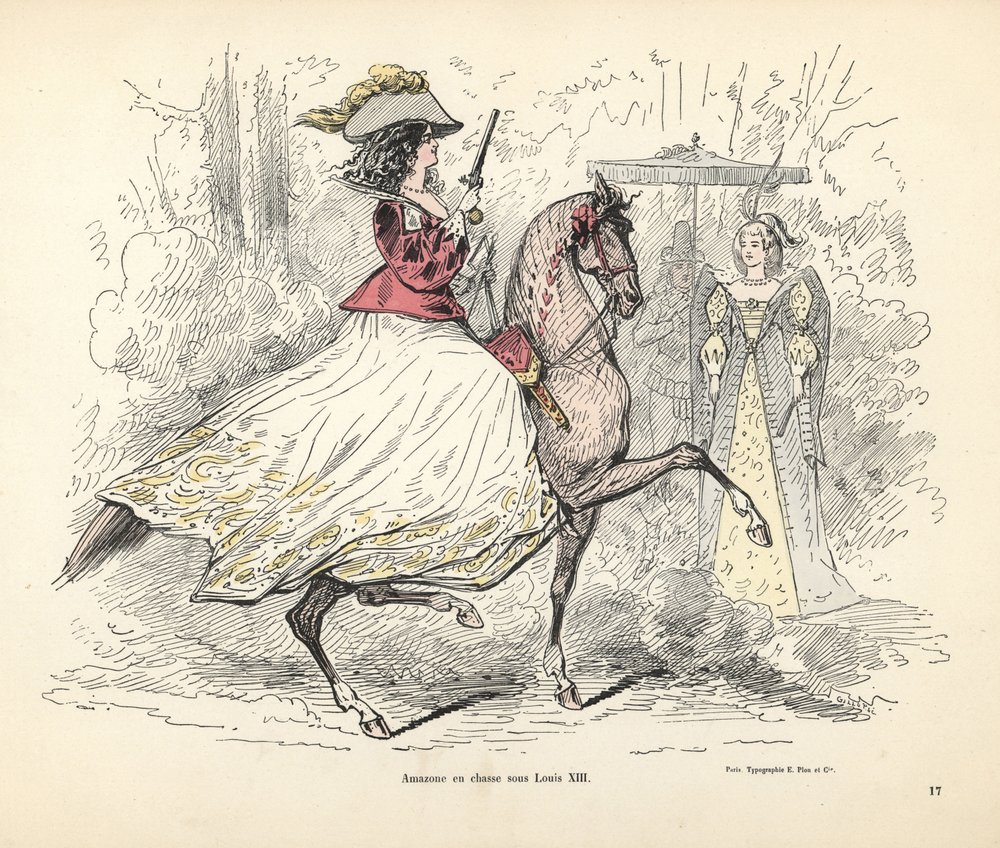 Hunting Costume for a Woman, Era of King Louis XIII of France